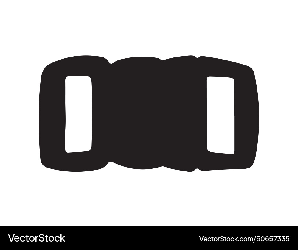 Buckle silhouette art Royalty Free Vector Image