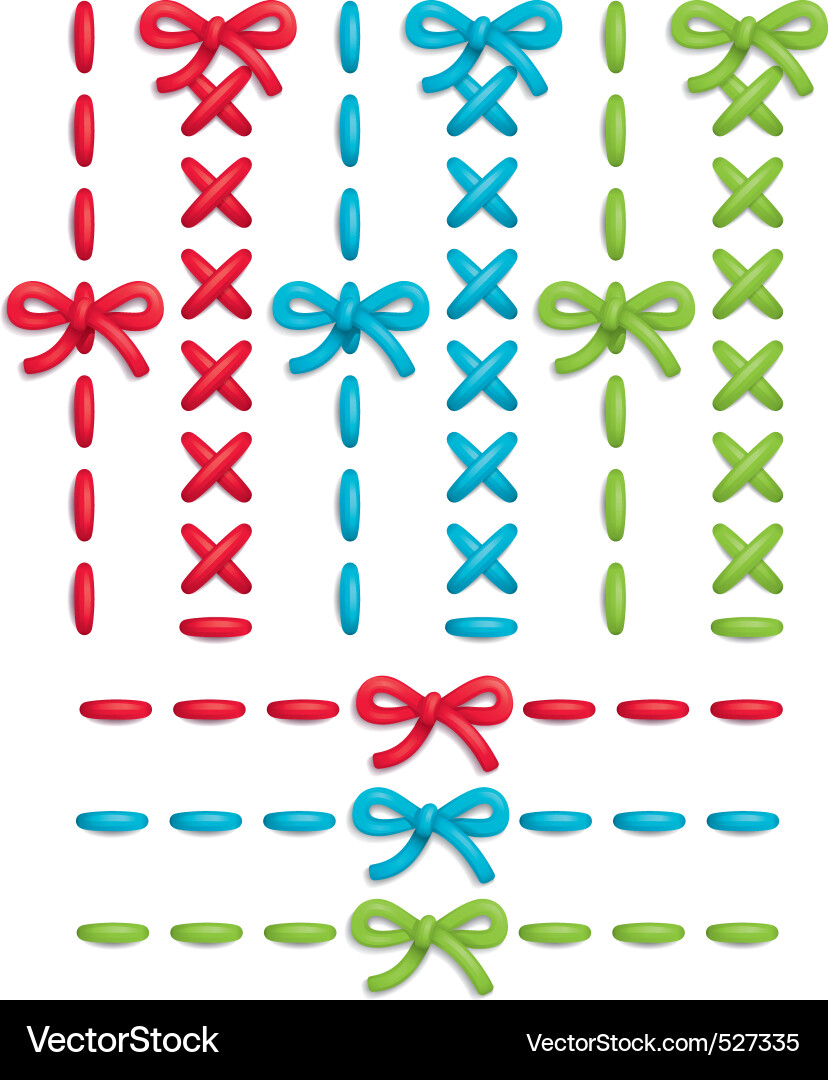 Colorful Stitch Collection Royalty Free Vector Image