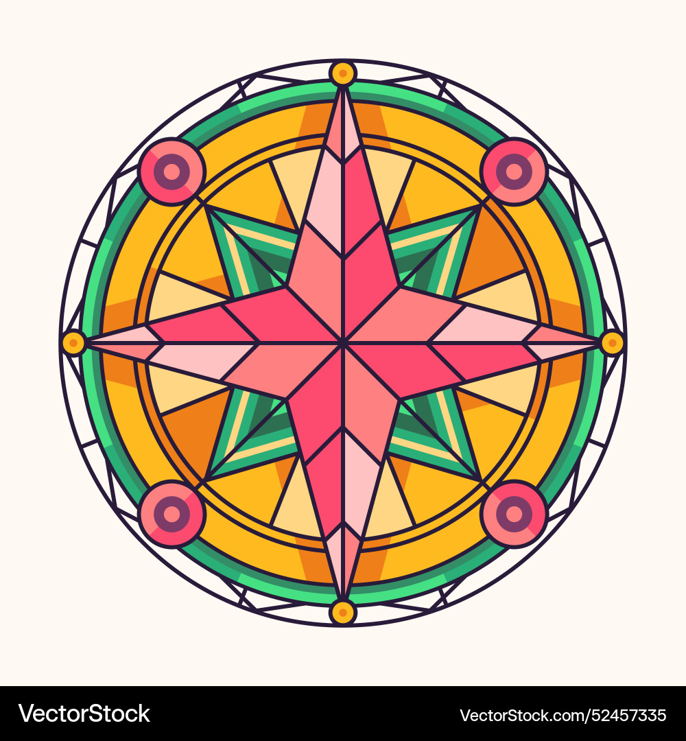Hand drawn christmas parol Royalty Free Vector Image