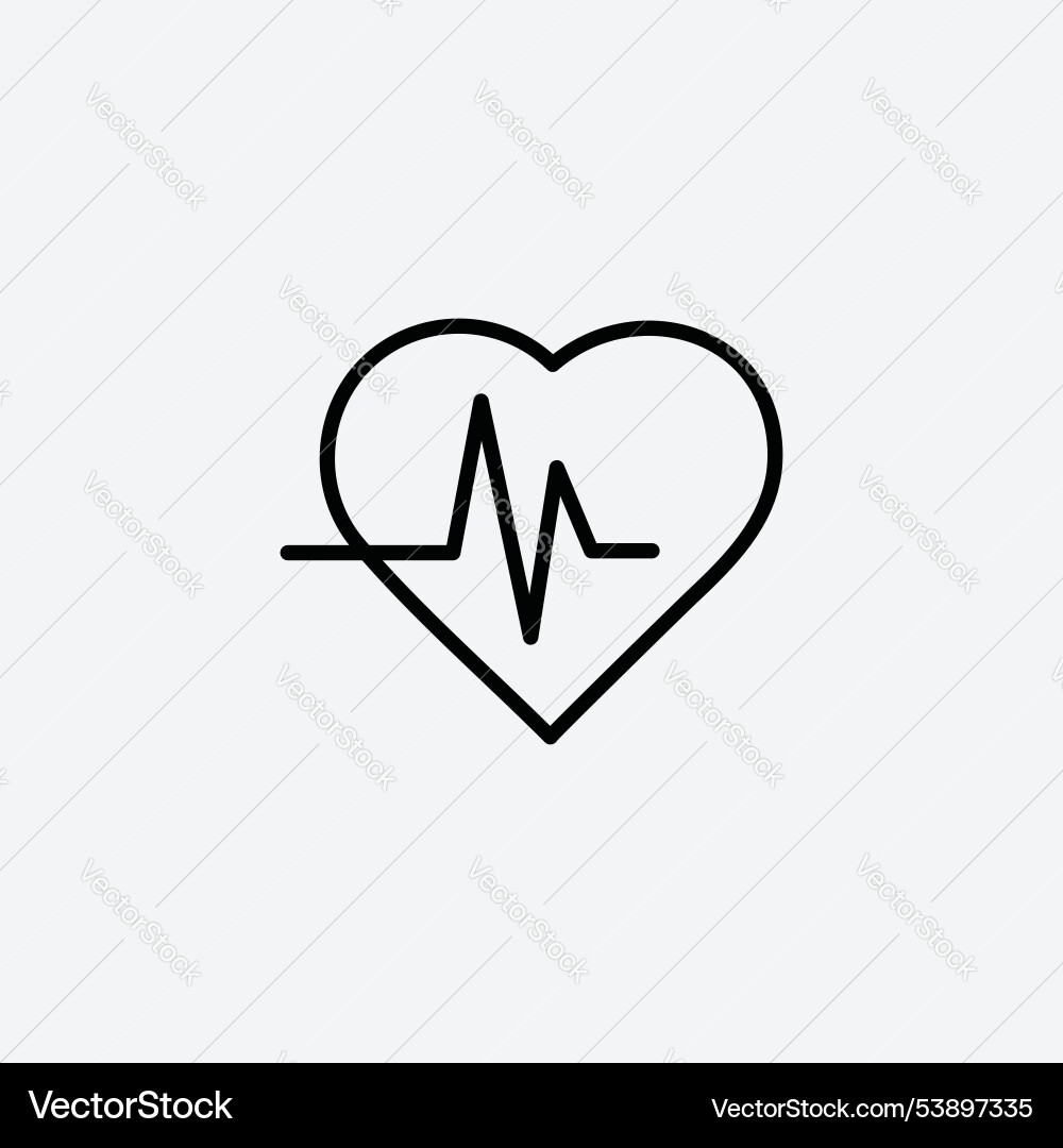 Heartbeat icon set Royalty Free Vector Image - VectorStock