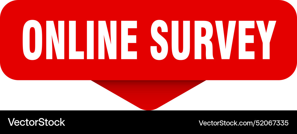 Online survey sticker sign Royalty Free Vector Image