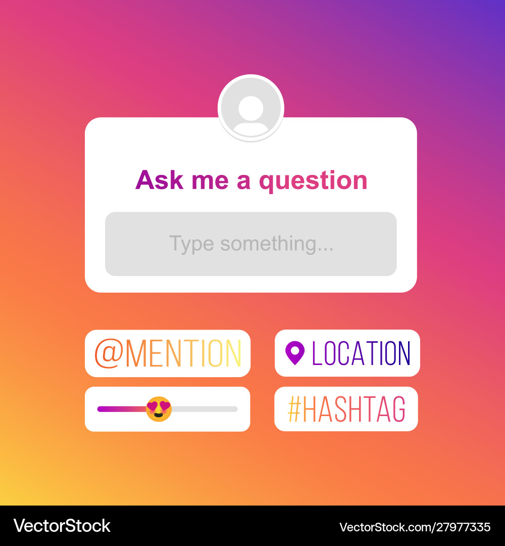 Popular social media instagram buttons Royalty Free Vector