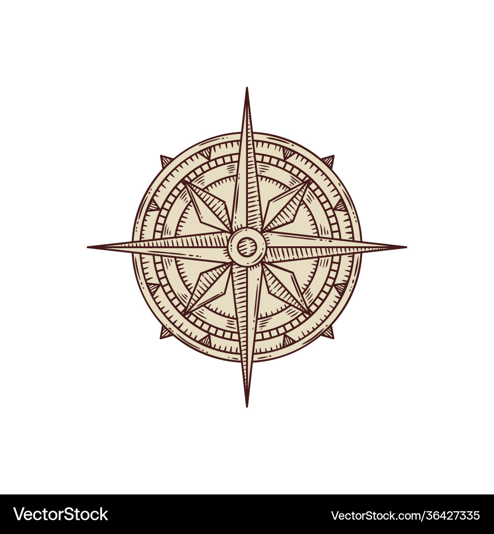 Pirate Map Compass Rose