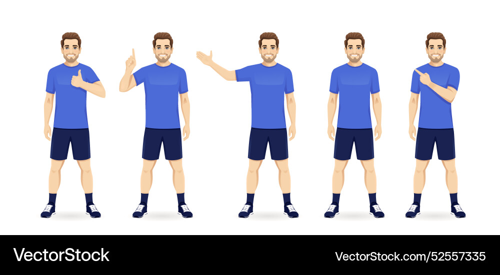 Sport man set Royalty Free Vector Image - VectorStock