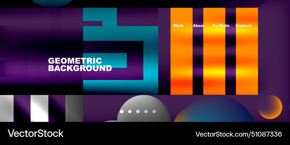 A geometric background with purple and orange Vector Image