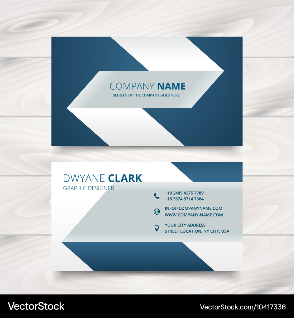 Creative simple business card design Royalty Free Vector