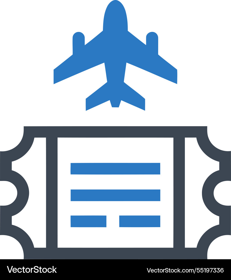 Flight ticket icon Royalty Free Vector Image - VectorStock