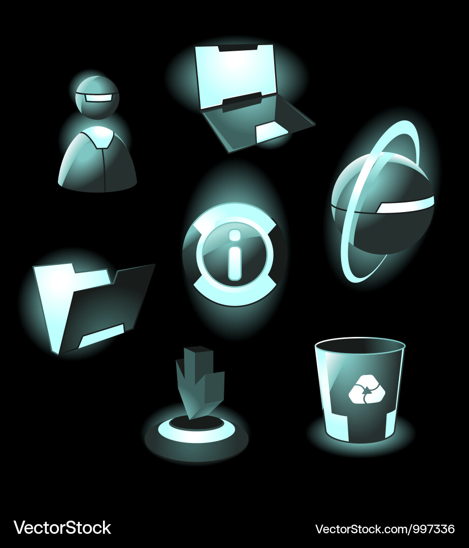 Modern Tech Icons Royalty Free Vector Image - VectorStock