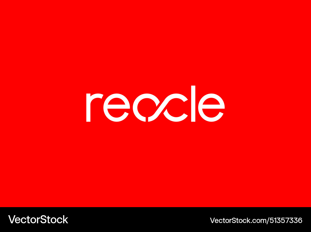 Recycle word mark logo design – Royalty-Free Vector | VectorStock
