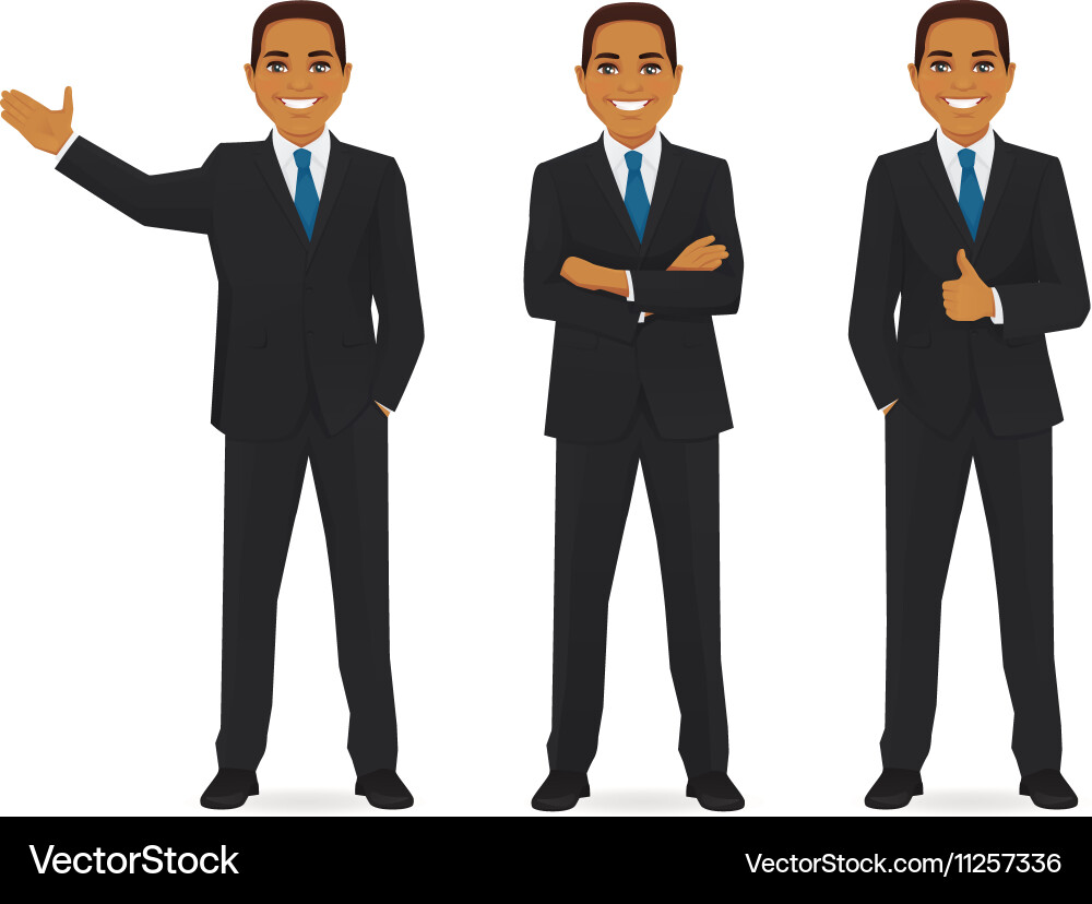 Set of business man Royalty Free Vector Image - VectorStock