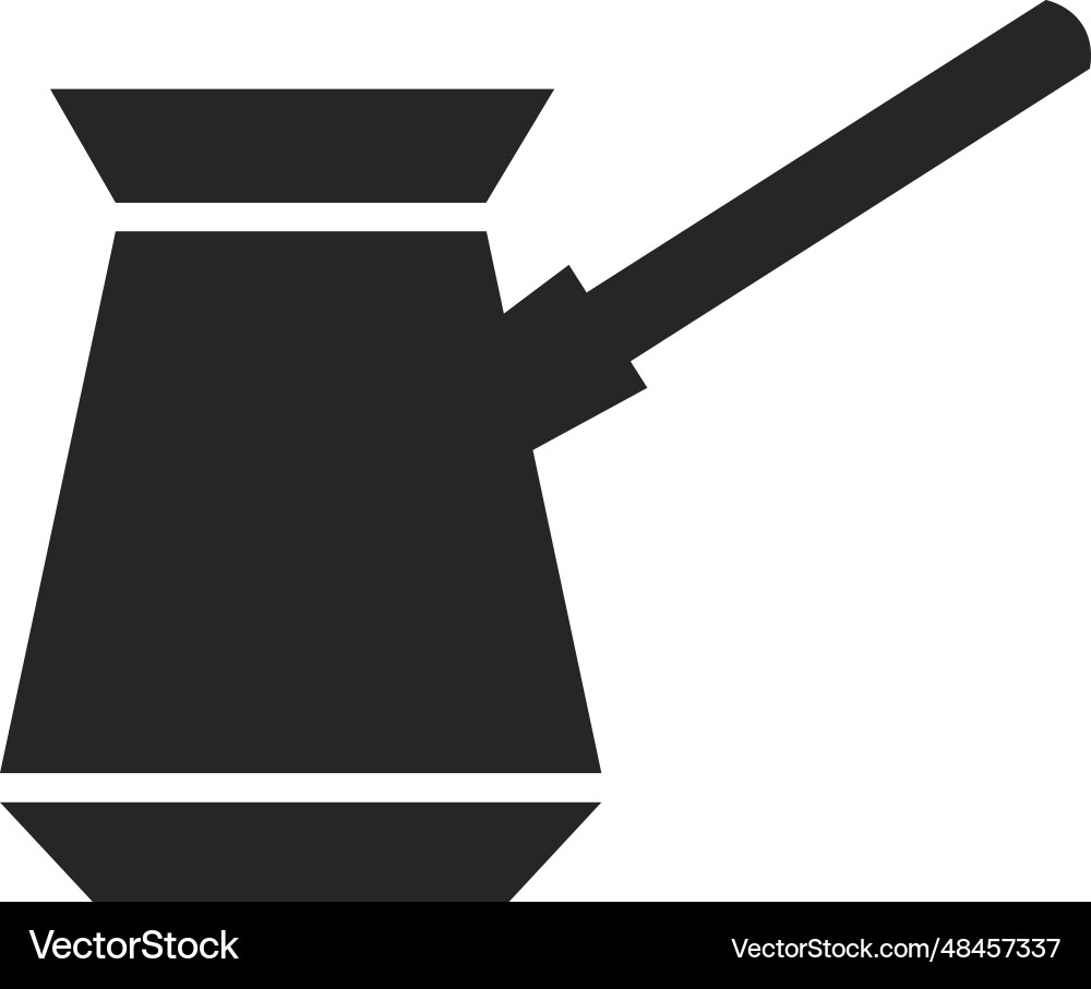 Cezve black icon traditional turkish coffee pot Vector Image