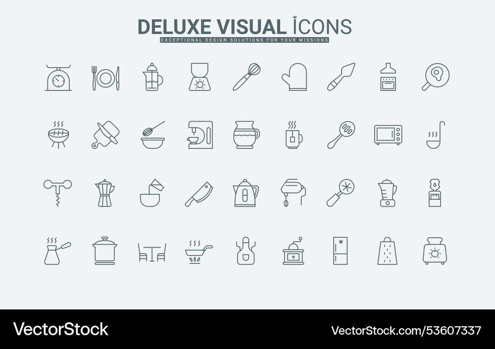 Kitchen equipment chef tools and utensils Vector Image