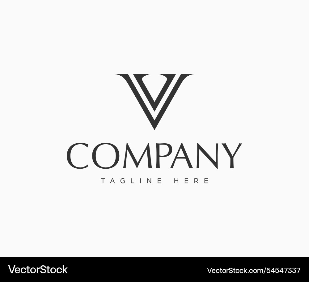 Letter v logo design template Royalty Free Vector Image
