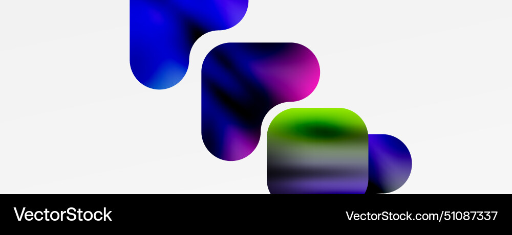 Vibrant logo with electric blue purple and green Vector Image