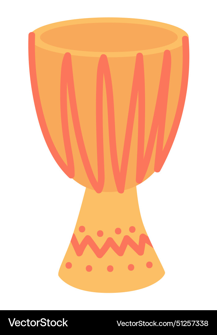Bongo drum in flat design traditional african Vector Image