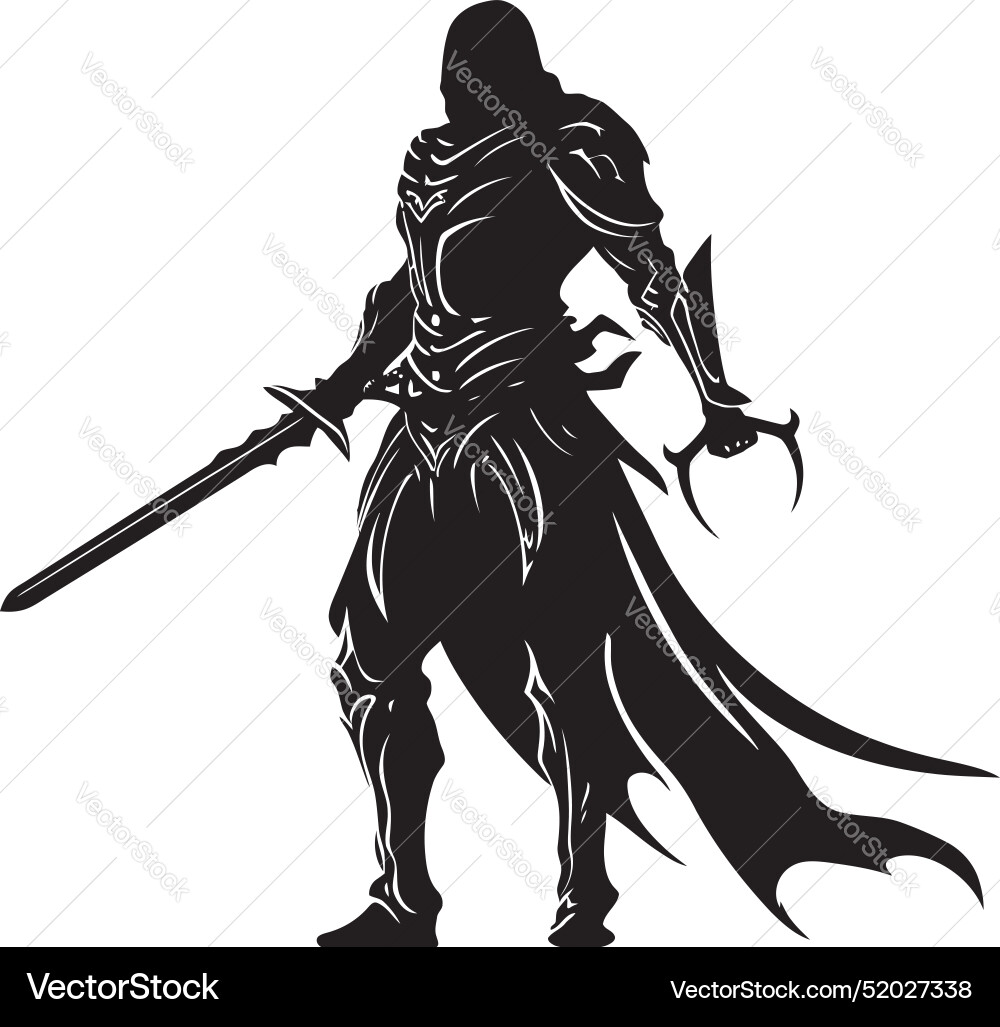 Guardians triumph knight soldier raised sword Vector Image