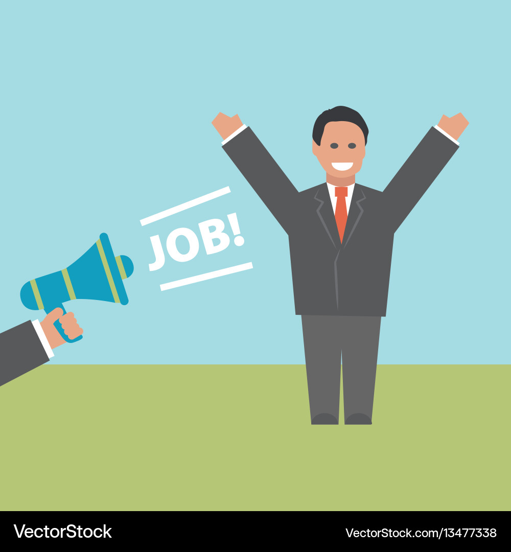 Job concept business Royalty Free Vector Image