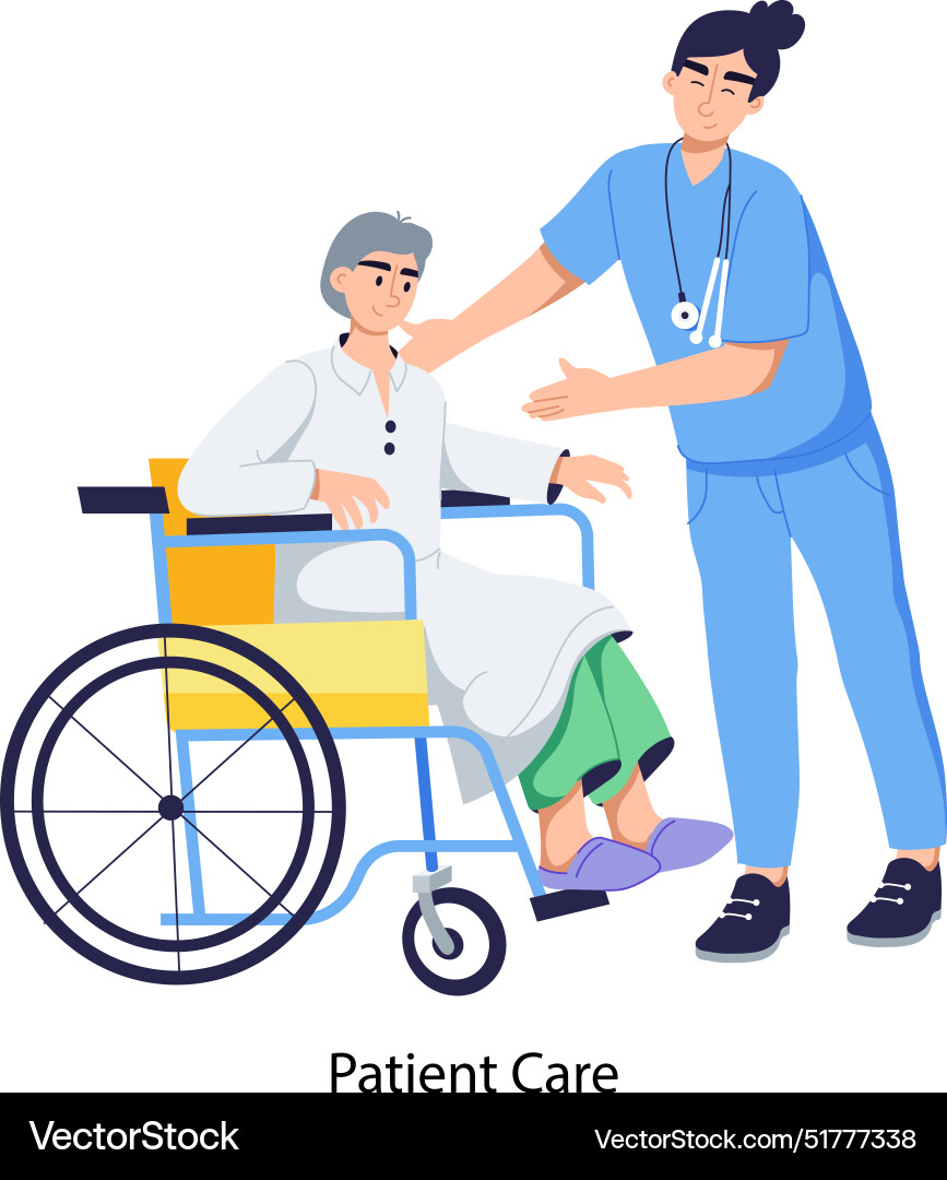 Patient care Royalty Free Vector Image - VectorStock