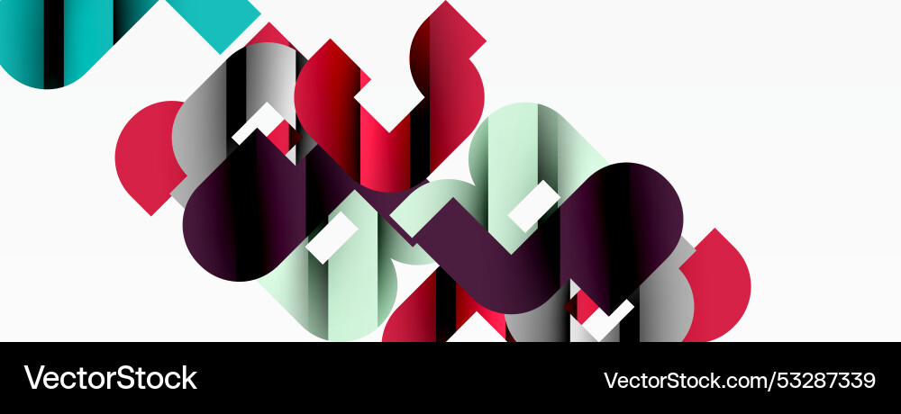 Abstract background colorful geometric curve Vector Image