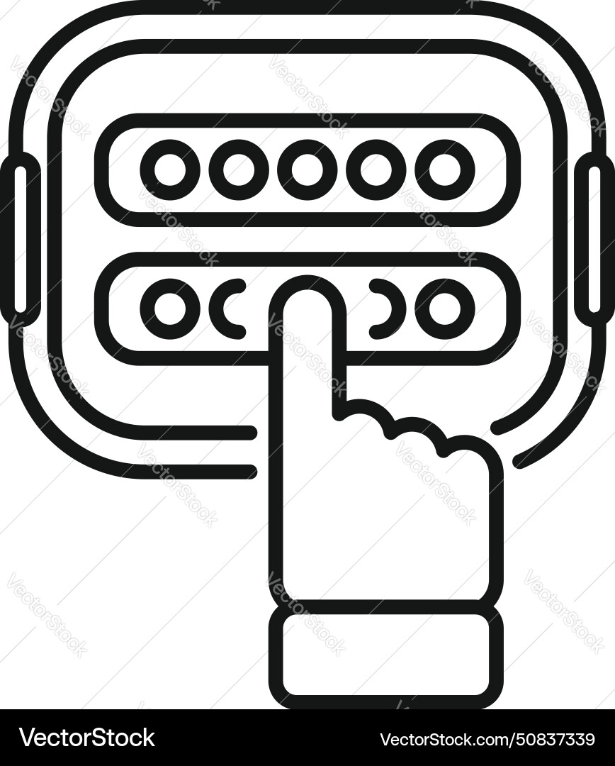 Change online password icon outline two Royalty Free Vector