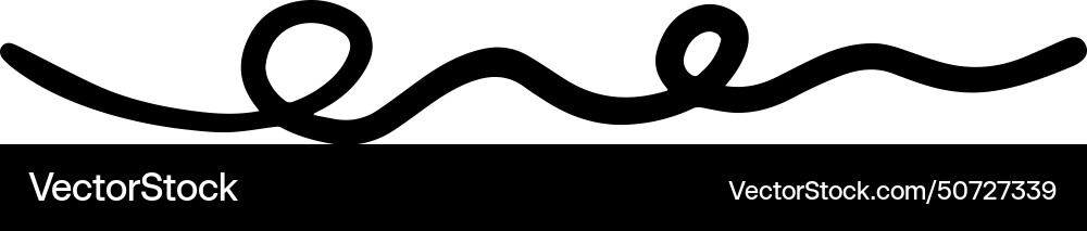 Hand drawn curly swish icon paint brush design Vector Image