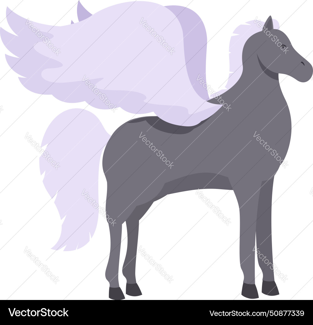 Pegasus animal icon cartoon creature Royalty Free Vector