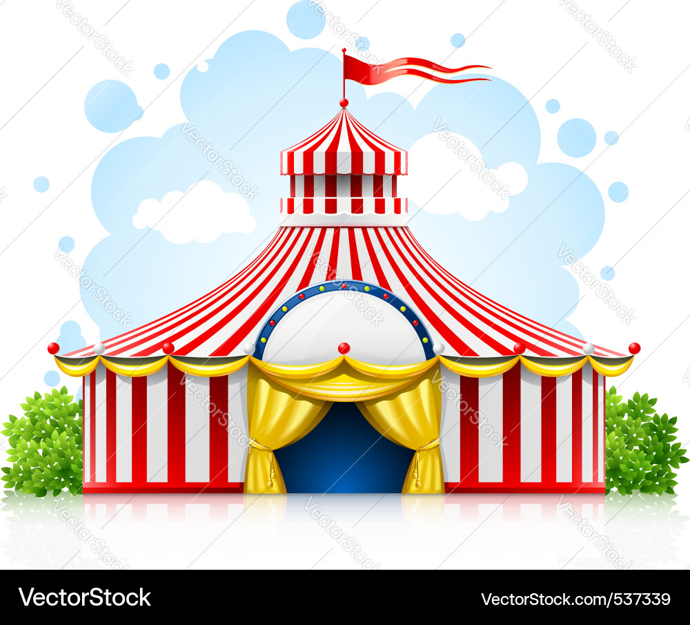 Striped Circus Tent Royalty Free Vector Image - VectorStock