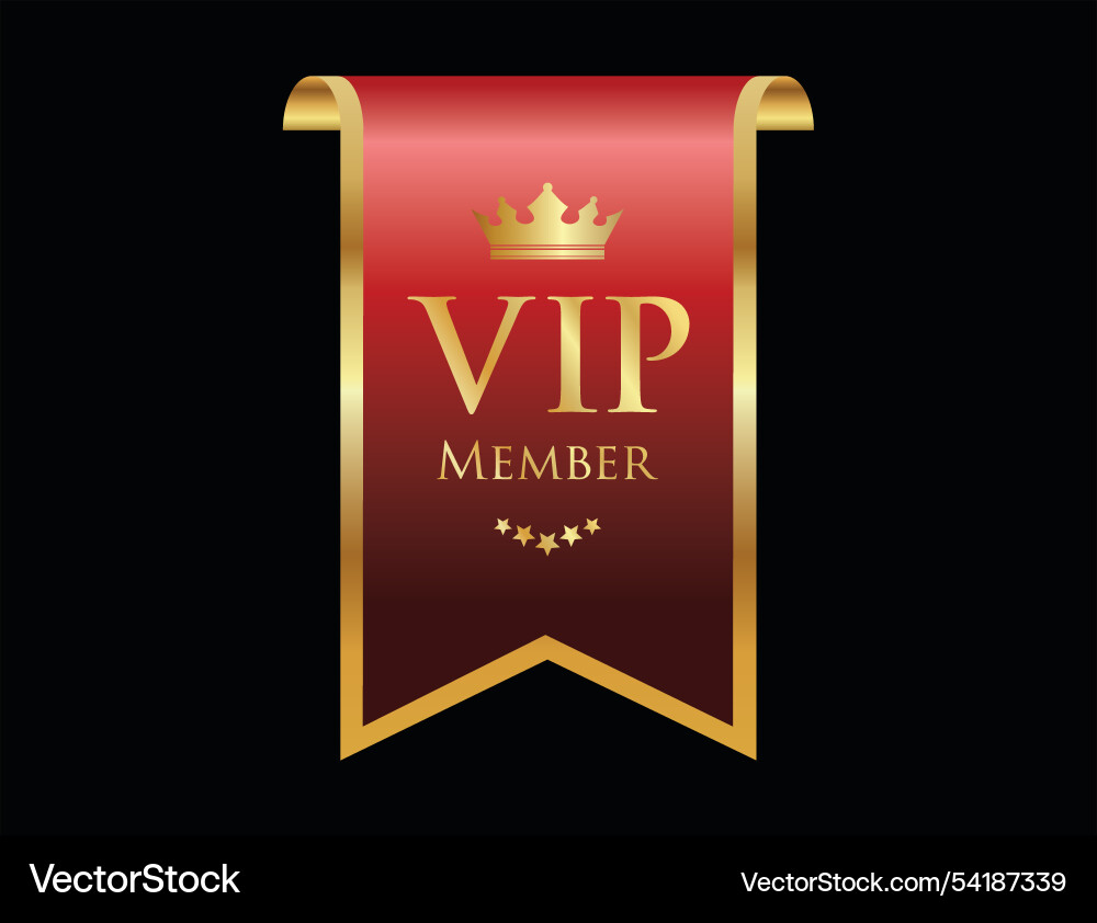 Vip premium and exclusive sign crown isolated Vector Image