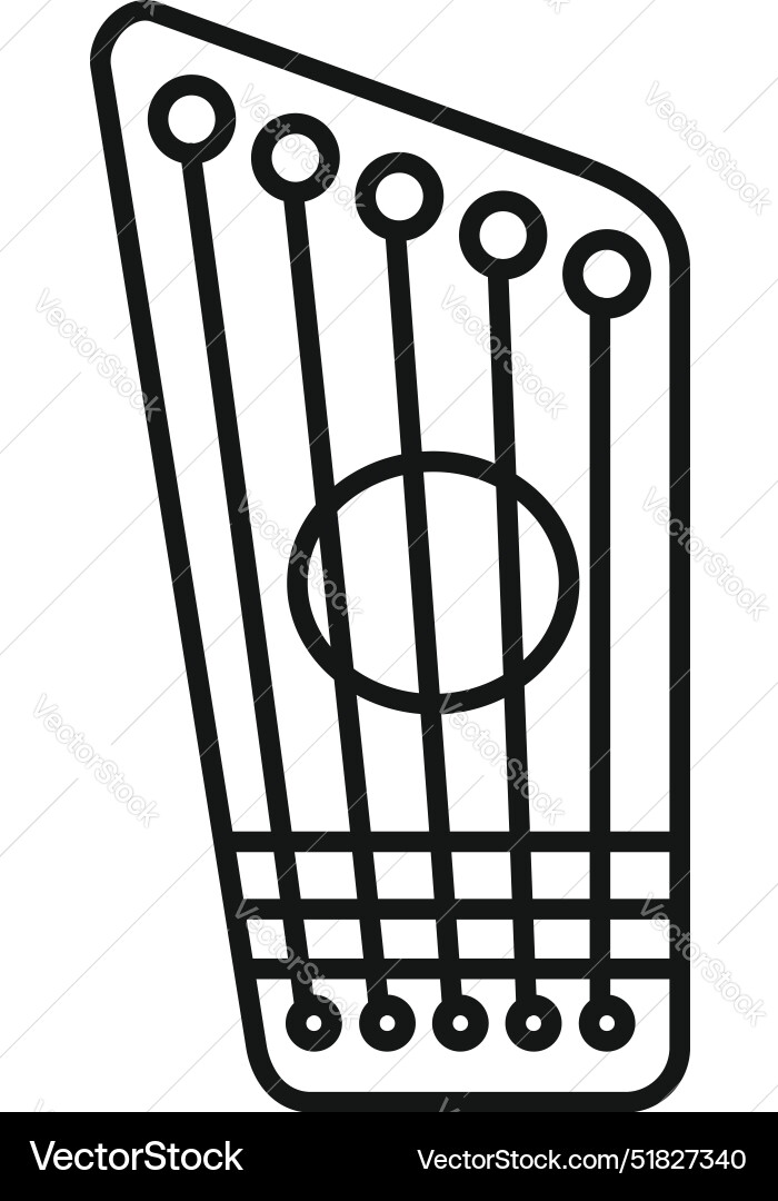 Ancient lyre icon showing traditional musical Vector Image