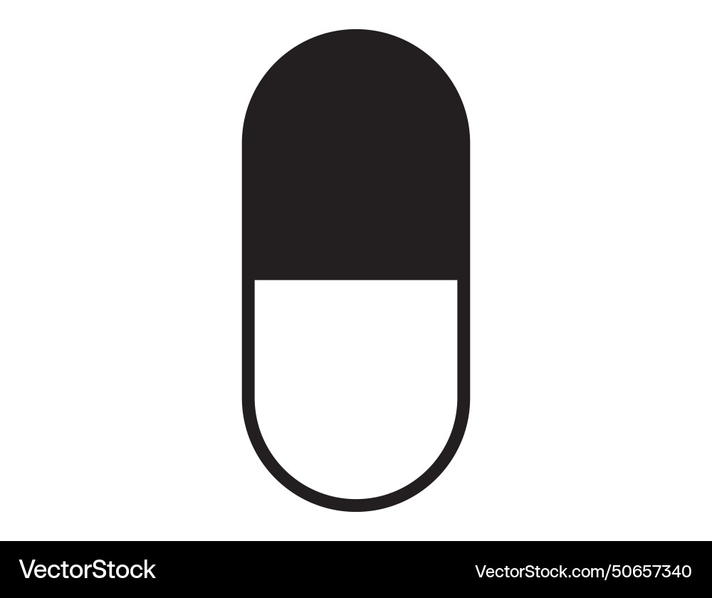 Capsule icon silhouette art Royalty Free Vector Image
