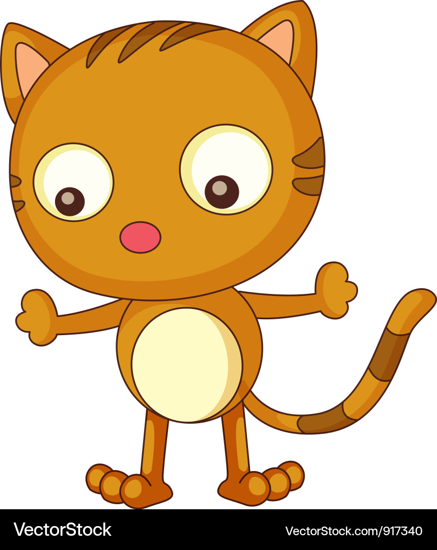 Cat cartoon Royalty Free Vector Image - VectorStock
