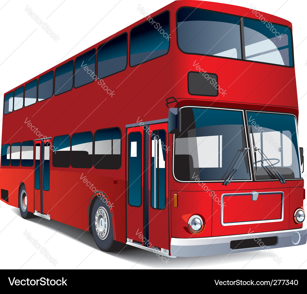 Double-decker bus Royalty Free Vector Image - VectorStock