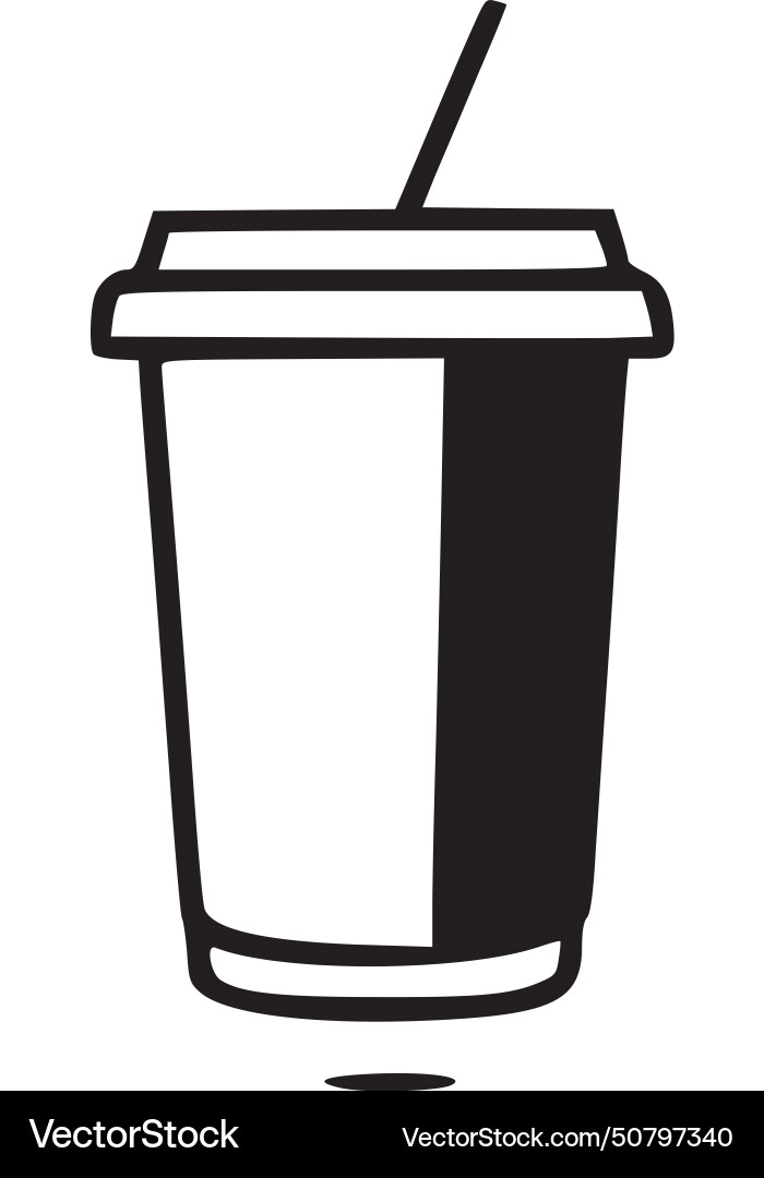 Drink cup - minimalist and flat logo Royalty Free Vector