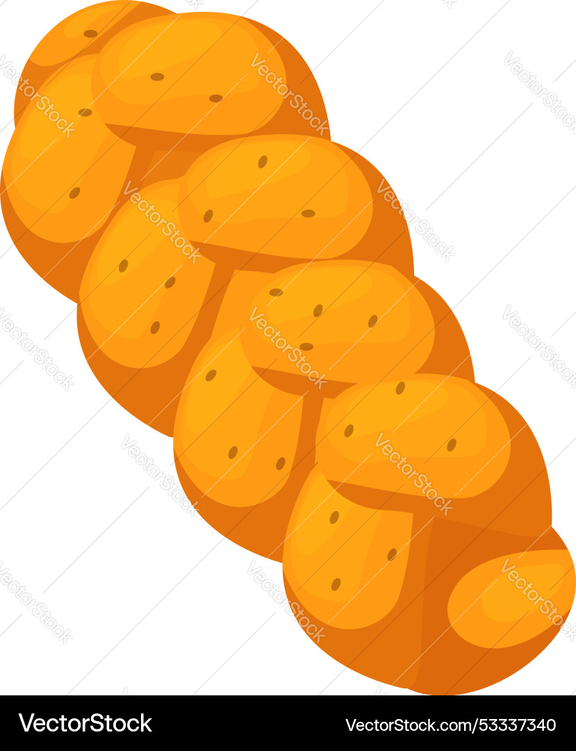 Freshly baked challah bread loaf isolated on white