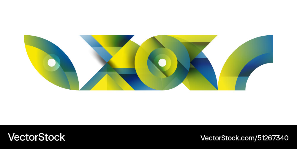 Geometric fusion - abstract harmony of triangles Vector Image