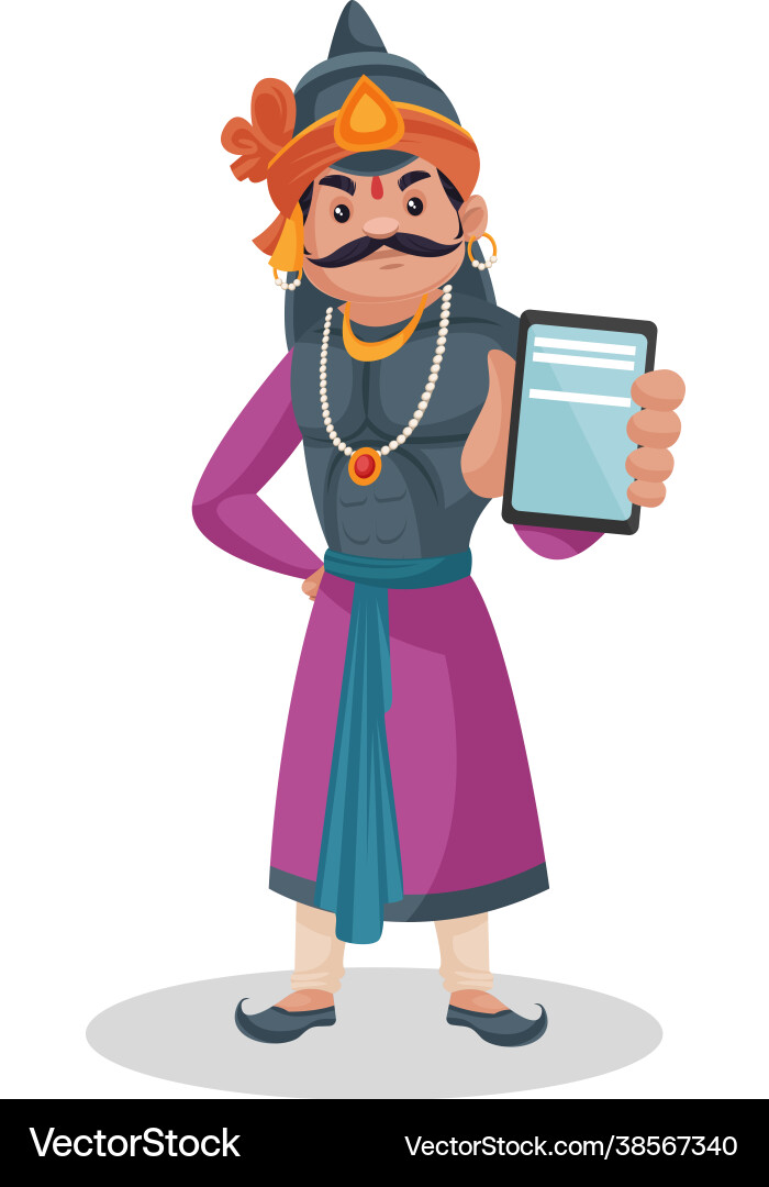 Maharana pratap Cartoon Charakter Lizenzfreies Vektorbild
