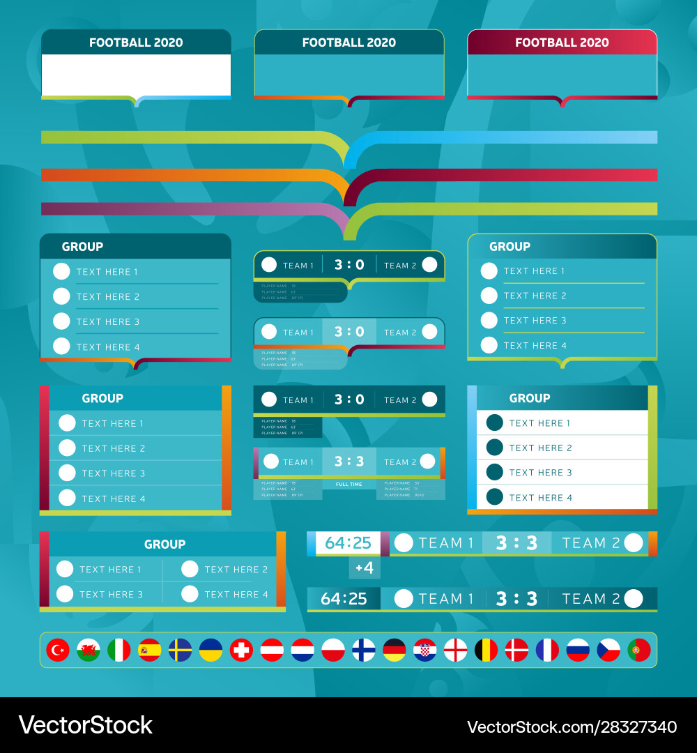 Mega collection kit templates for european Vector Image
