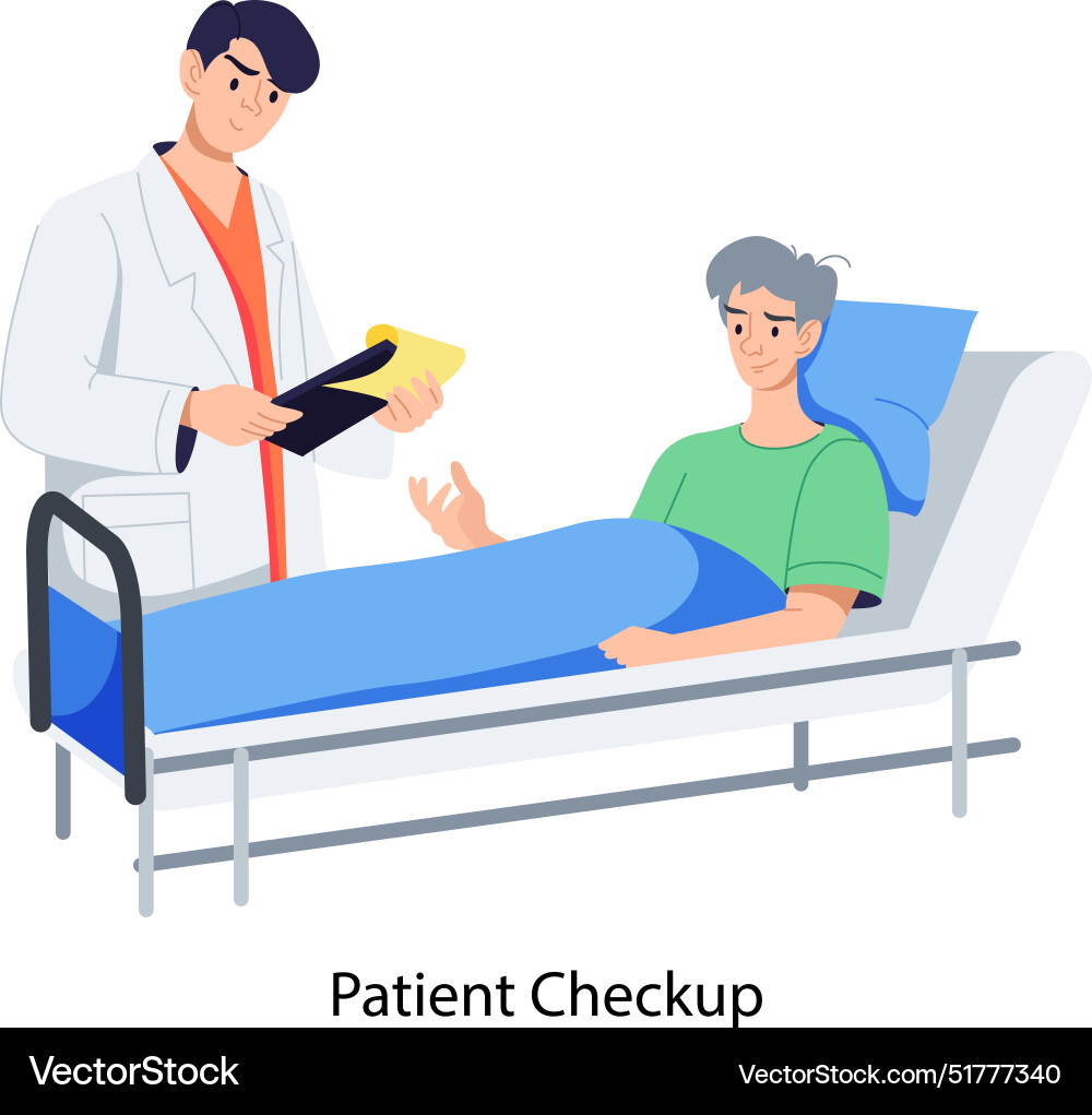Patient checkup Royalty Free Vector Image - VectorStock