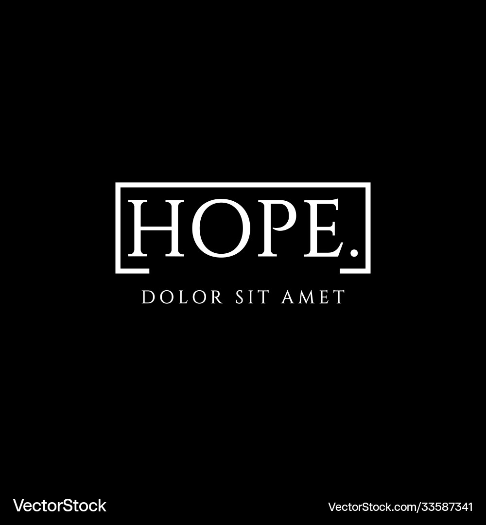 Hope template design Royalty Free Vector Image