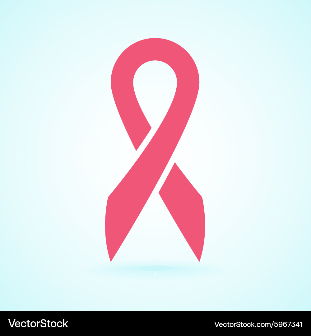 Pink ribbon Royalty Free Vector Image - VectorStock
