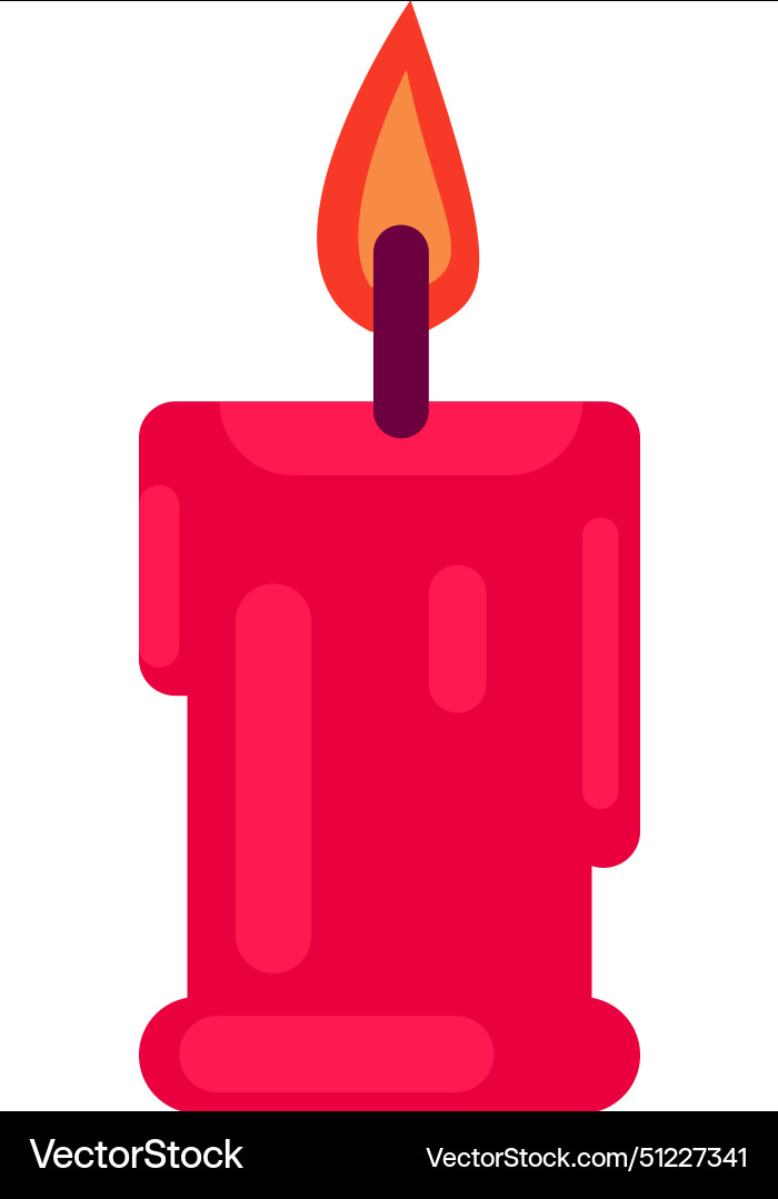 Red candel Royalty Free Vector Image - VectorStock