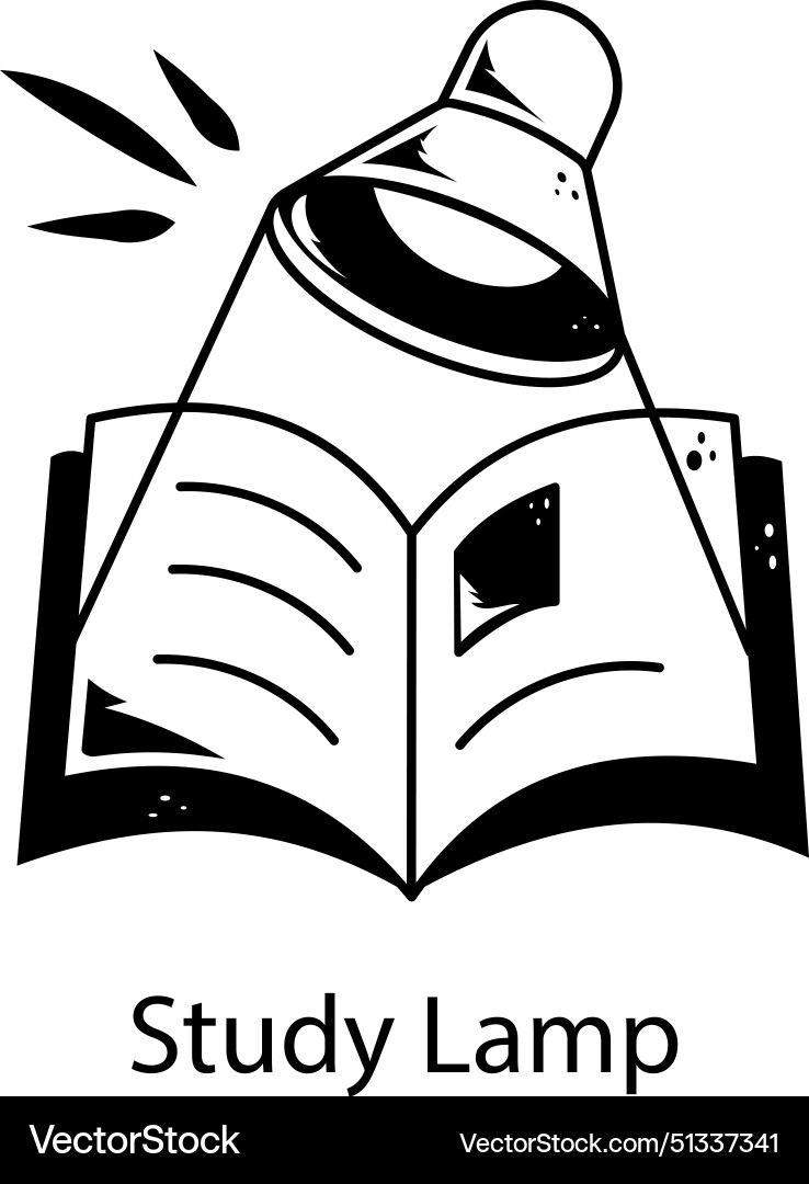 Study lamp Royalty Free Vector Image - VectorStock