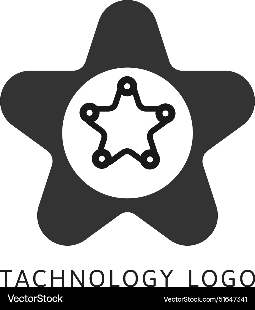 Technology logo setting security Royalty Free Vector Image