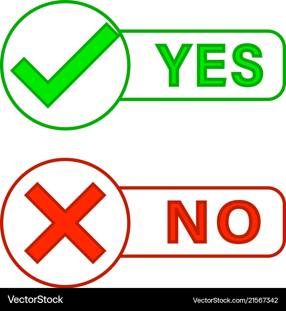 Check marks yes Royalty Free Vector Image - VectorStock