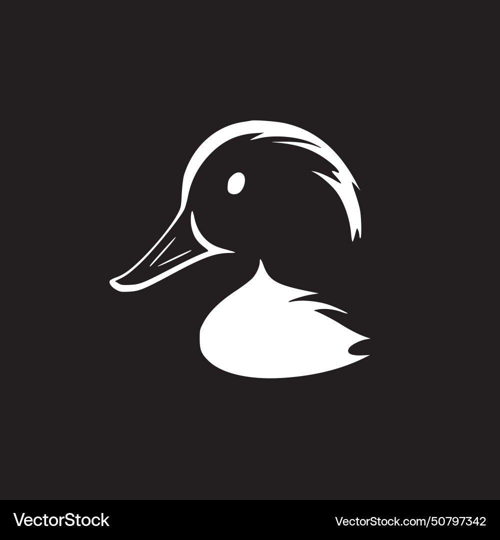 Duck - minimalist and flat logo Royalty Free Vector Image