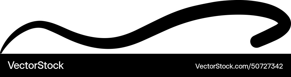 Hand drawn curly swish icon paint brush design Vector Image