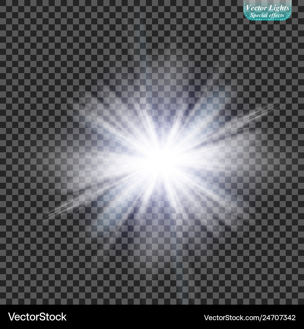 Sun s light effect rays Royalty Free Vector Image