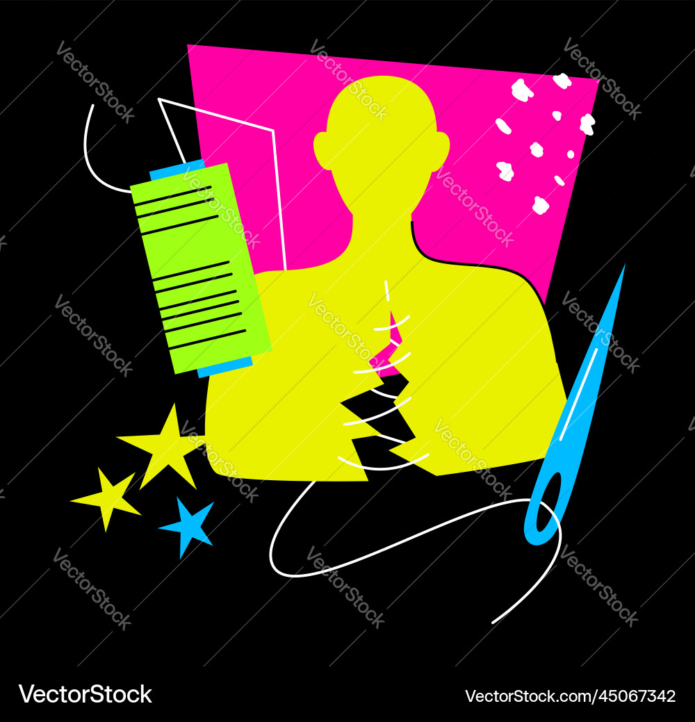 Treatment and self help - colorful flat design Vector Image