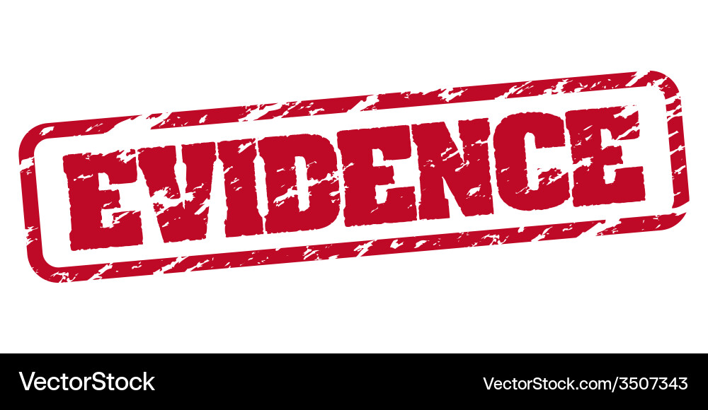 Evidence rubber stamp Royalty Free Vector Image