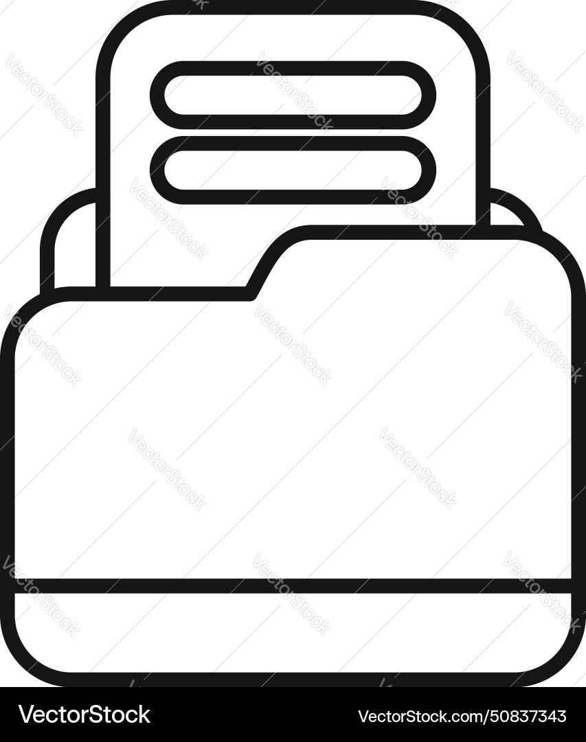 Folder password icon outline id process Royalty Free Vector Folder password icon outline id process Royalty Free Vector